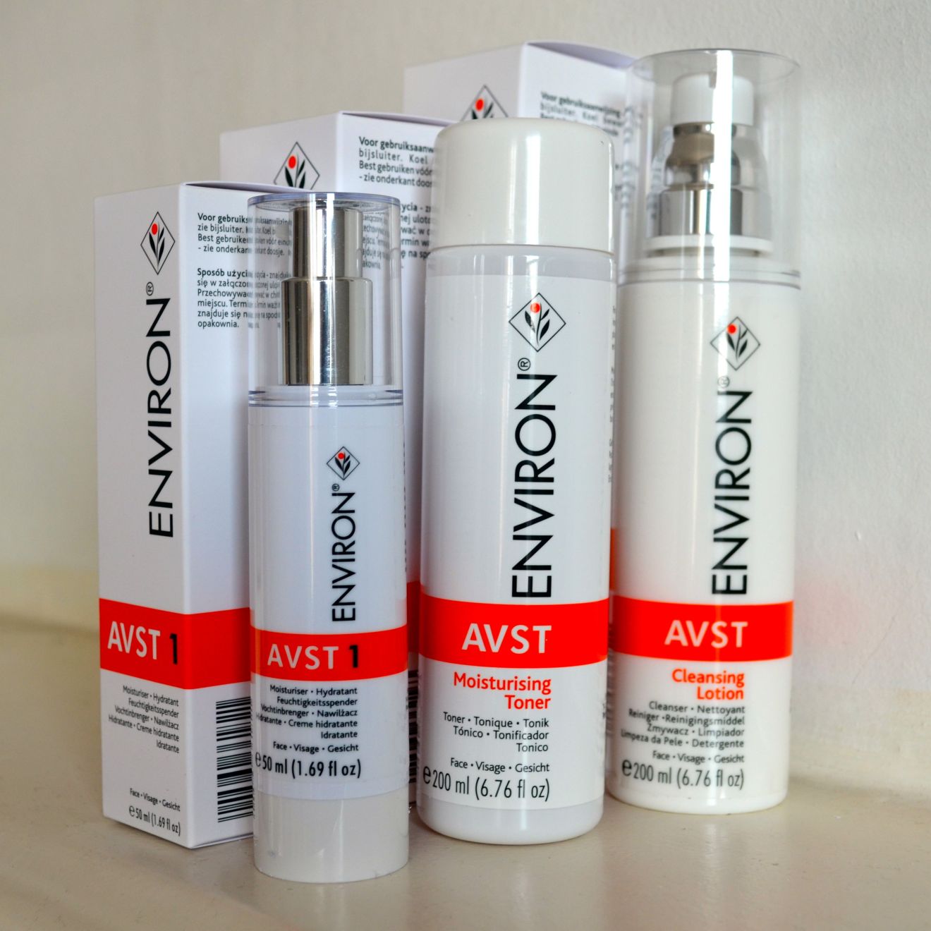 Review: Environ AVST Cleansing Lotion, Moisturising Toner & Moisturiser ...