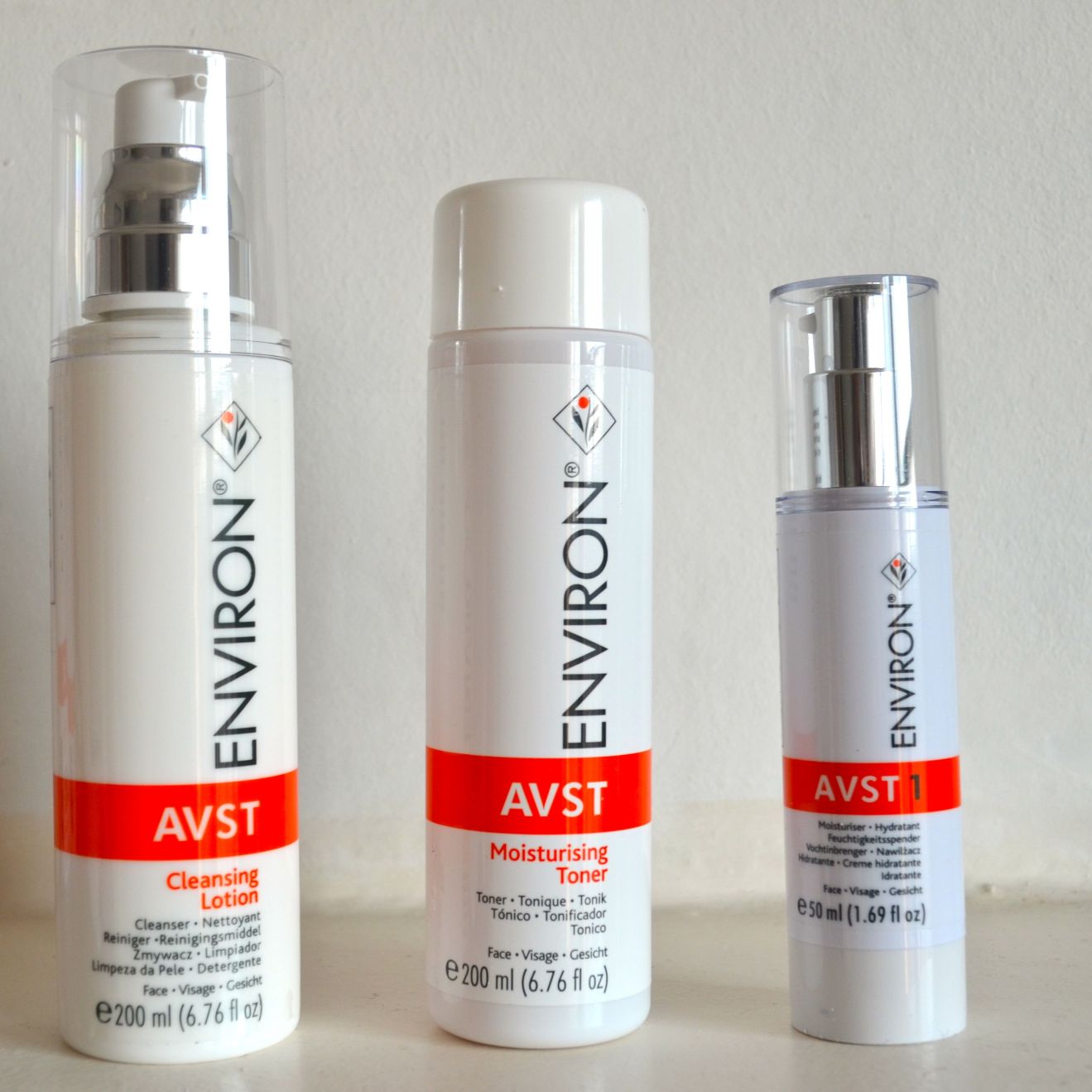Review: Environ AVST Cleansing Lotion, Moisturising Toner & Moisturiser ...